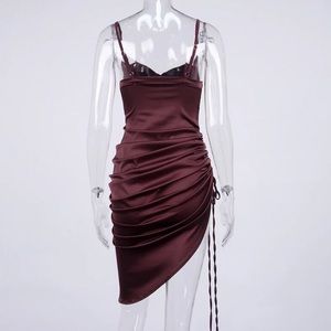 Dresses | Satin Drawstring Dress New | Poshmark